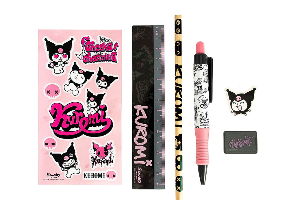 Kuromi Stationery Set (x6) | Hello Kitty / Sanrio | OtakuStore.gr